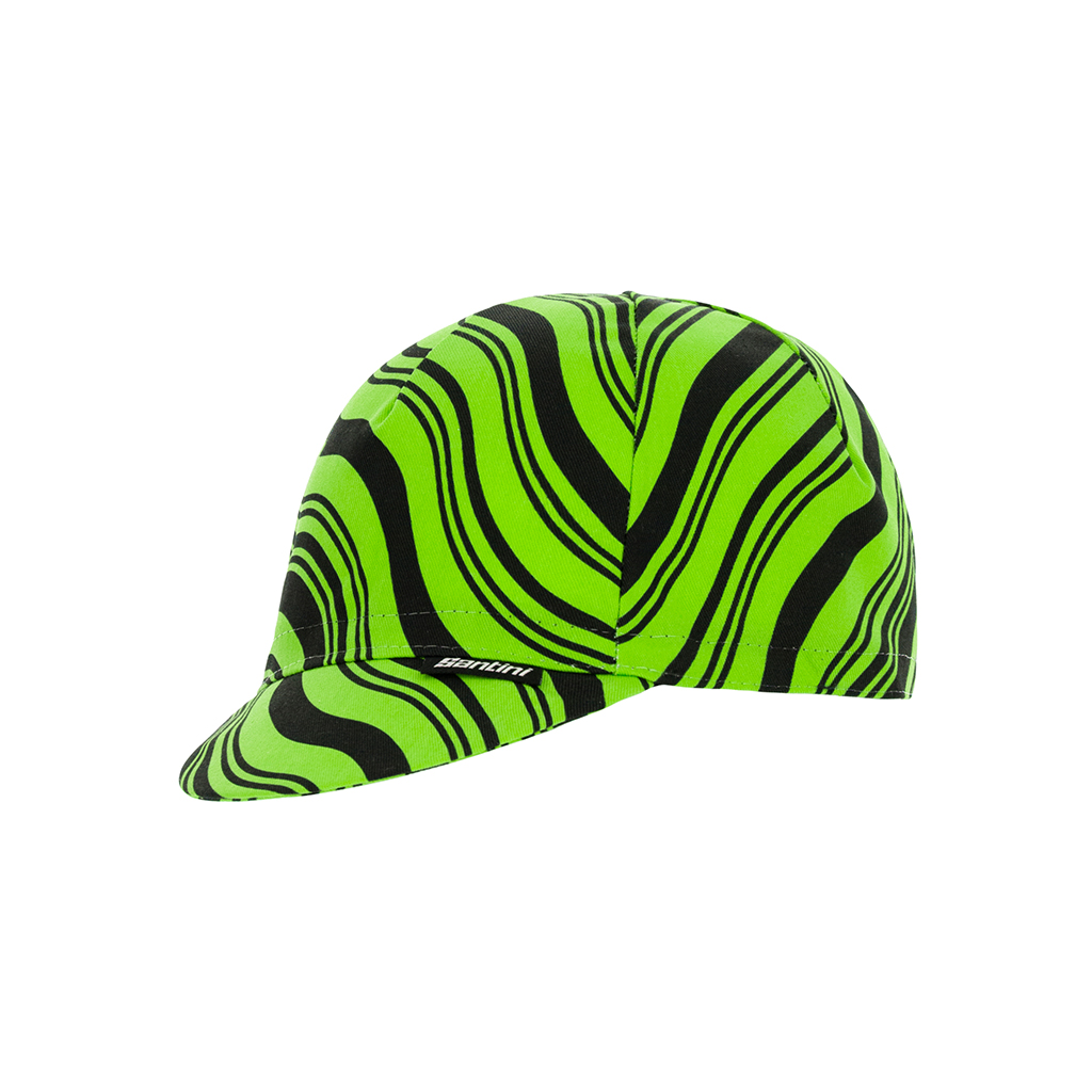 Santini Kinetic Cycling Cap-Fluo Green