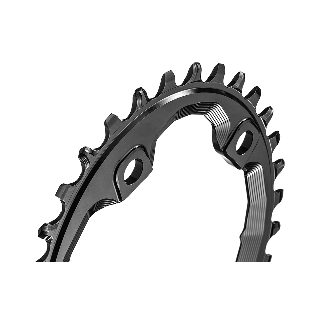 Absolute Black Oval MTB Chainring 1X Shimano 96 BCD XT M8000 HG+12 ...