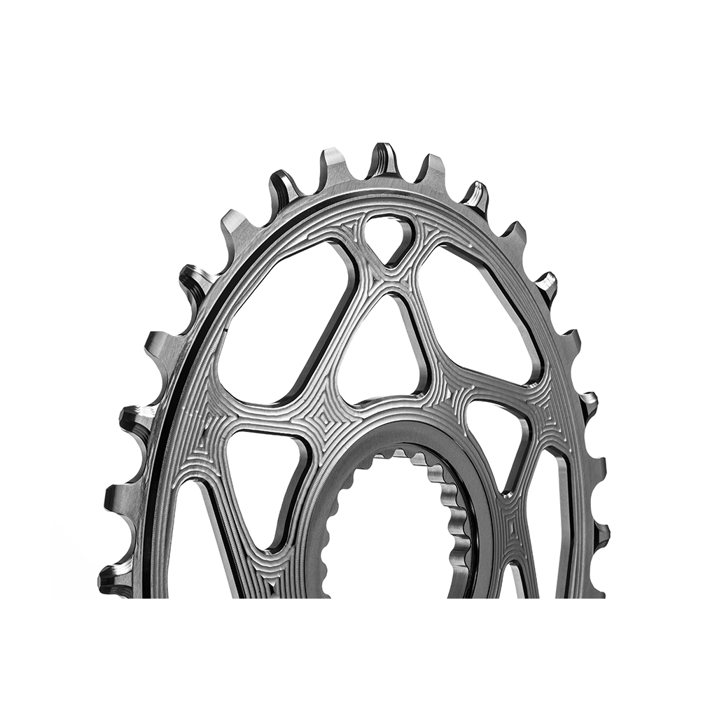 Absolute Black Oval MTB Chainring 1X Shimano Direct Mount HG+12 Speed-Black