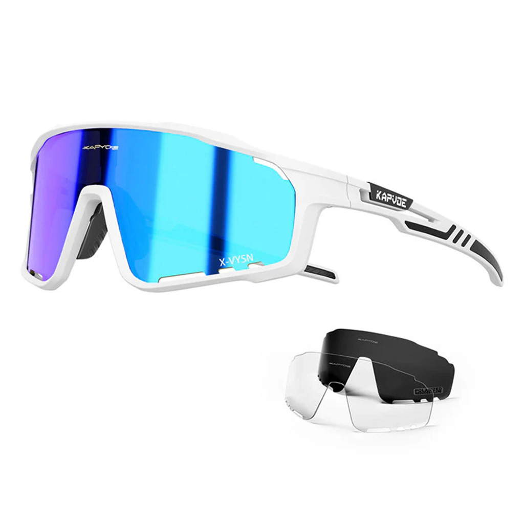 Kapvoe X76 Sports Sunglasses-Blue/White