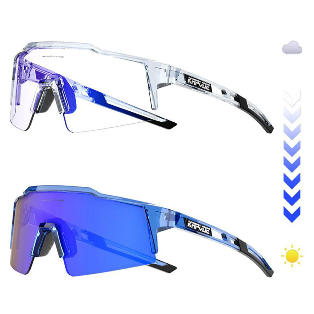 Kapvoe KE9023 Colour Changing Frame Photochromic Sunglasses-Blue
